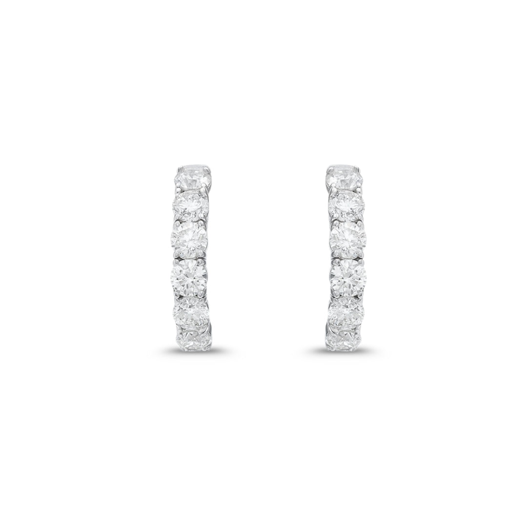 INFINITY 14KT WHITE GOLD DIAMOND HOOPS – Infinity Jewelry