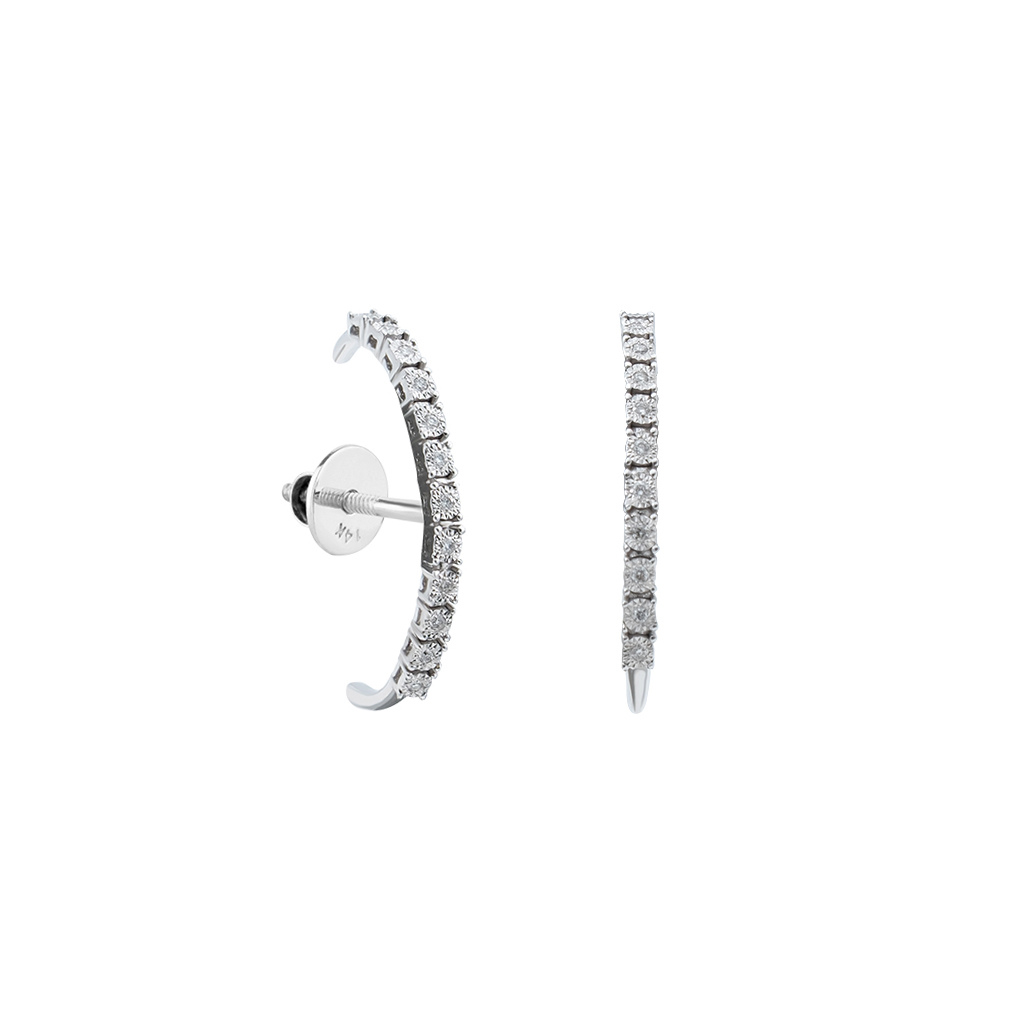 INFINITY CURVE BAR HALF HOOPS – Infinity Jewelry