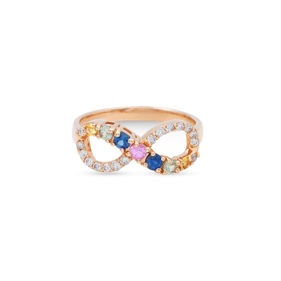 14KT ROSE GOLD INFINITY COLORS SIGNATURE RING – Infinity Jewelry