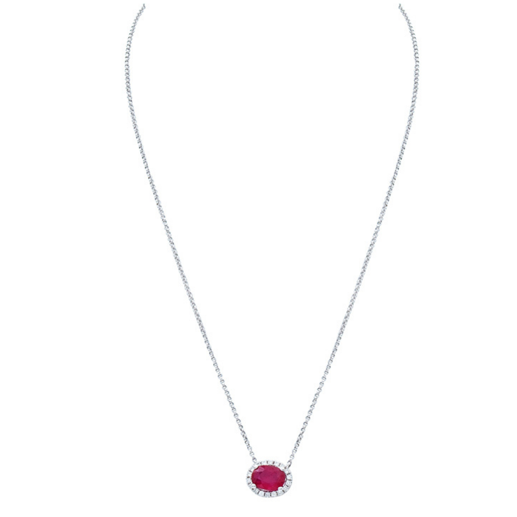 INFINITY STATIONARY RUBY & DIAMONDS PENDANT – Infinity Jewelry