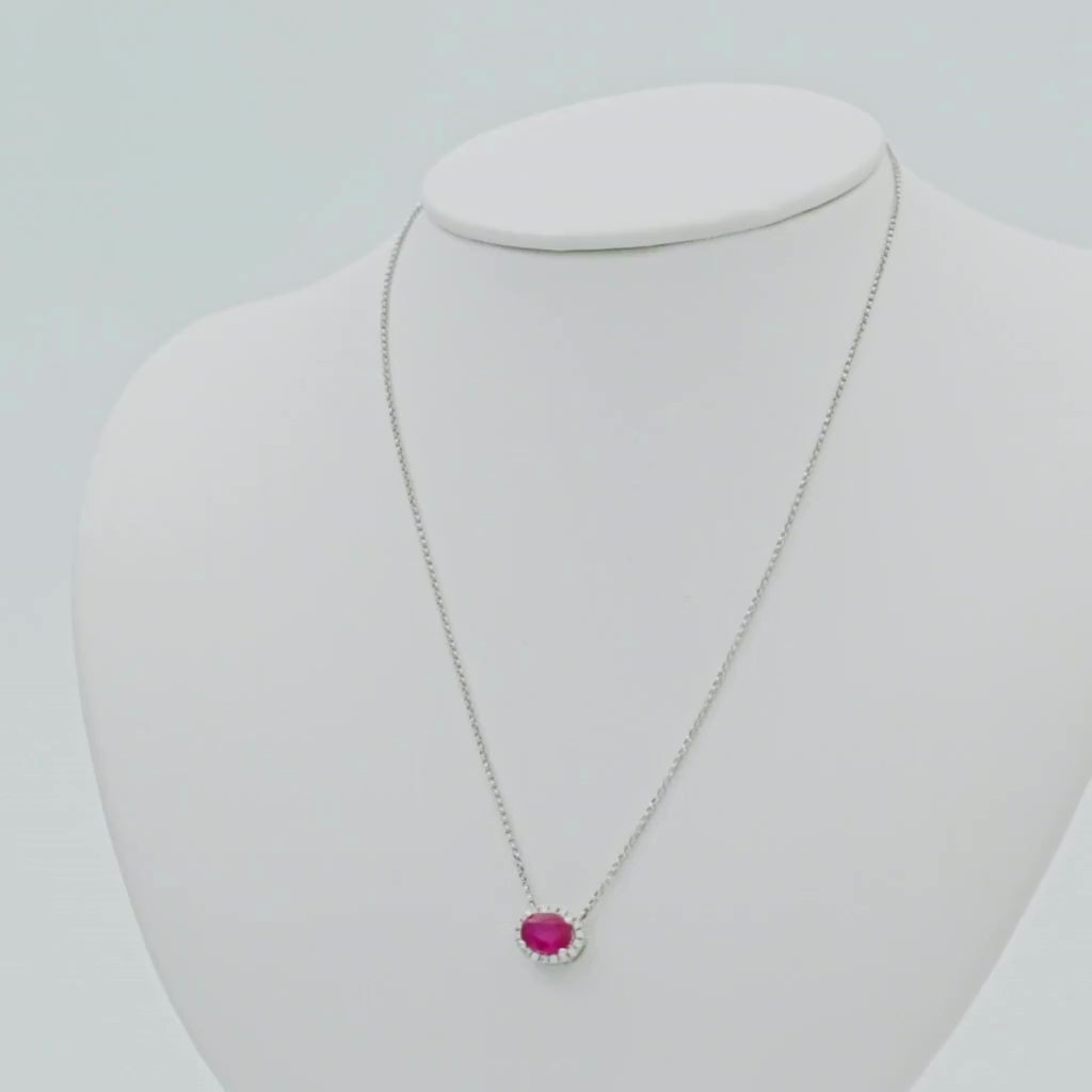 INFINITY STATIONARY RUBY & DIAMONDS PENDANT – Infinity Jewelry