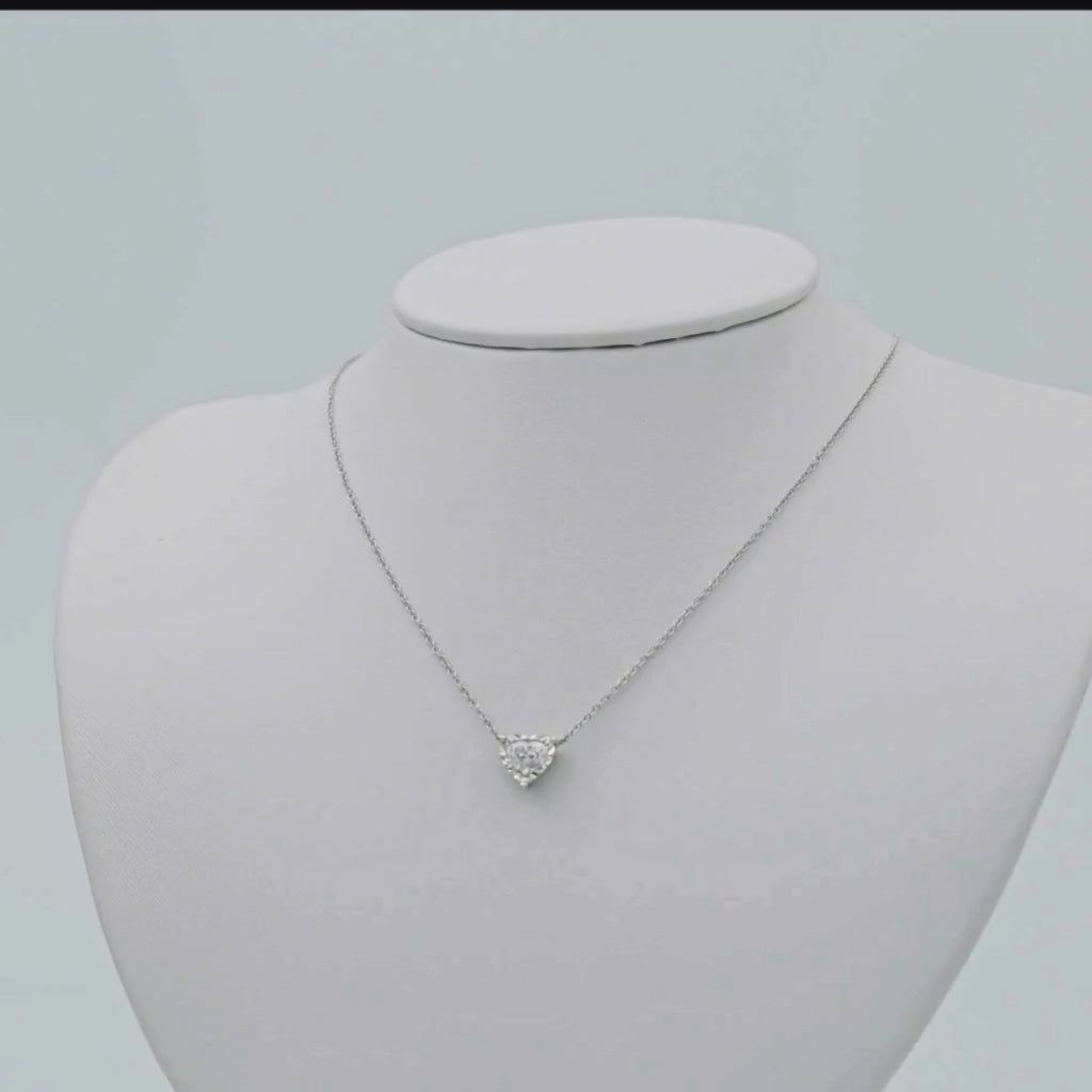 INFINITY STATIONARY DIAMOND HEART NECKLACE – Infinity Jewelry